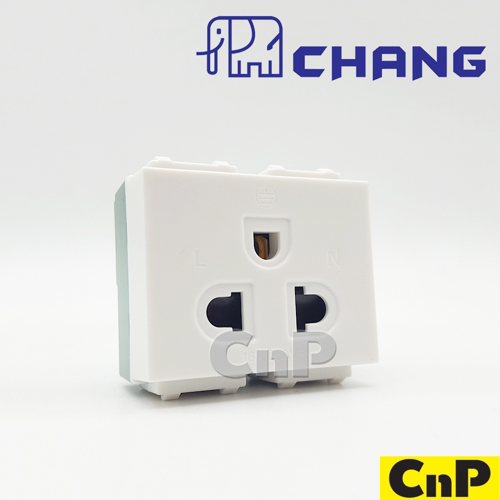CHANG ปลั๊กกราวด์เดี่ยว แนวตั้ง สีขาว ช้าง รุ่น PCH-903N | Shopee Thailand