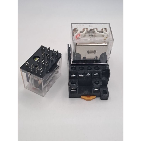 RELAY LY4 LY4N omron ของใหม่ 12vdc 24vdc 220vac มีไฟ PTF14A-E | Shopee ...