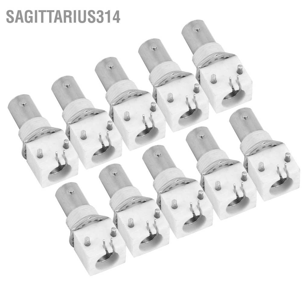 Sagittarius314 10pcs 90 Degree White PCB Mount BNC Connector Board 2P ...