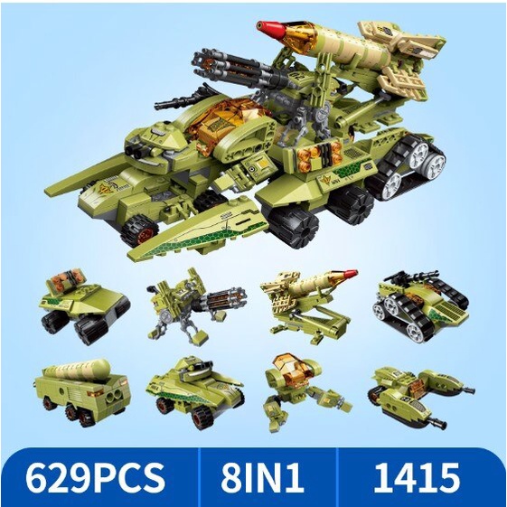Enlighten 14 Style Transformation 6 In 1 City Police Dinosaur Mecha ...