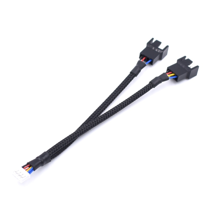 Mini 4-Pin GPU to Dual 4-Pin PWM Fan Splitter Adapter Cable พร้อมปลอกสี ...