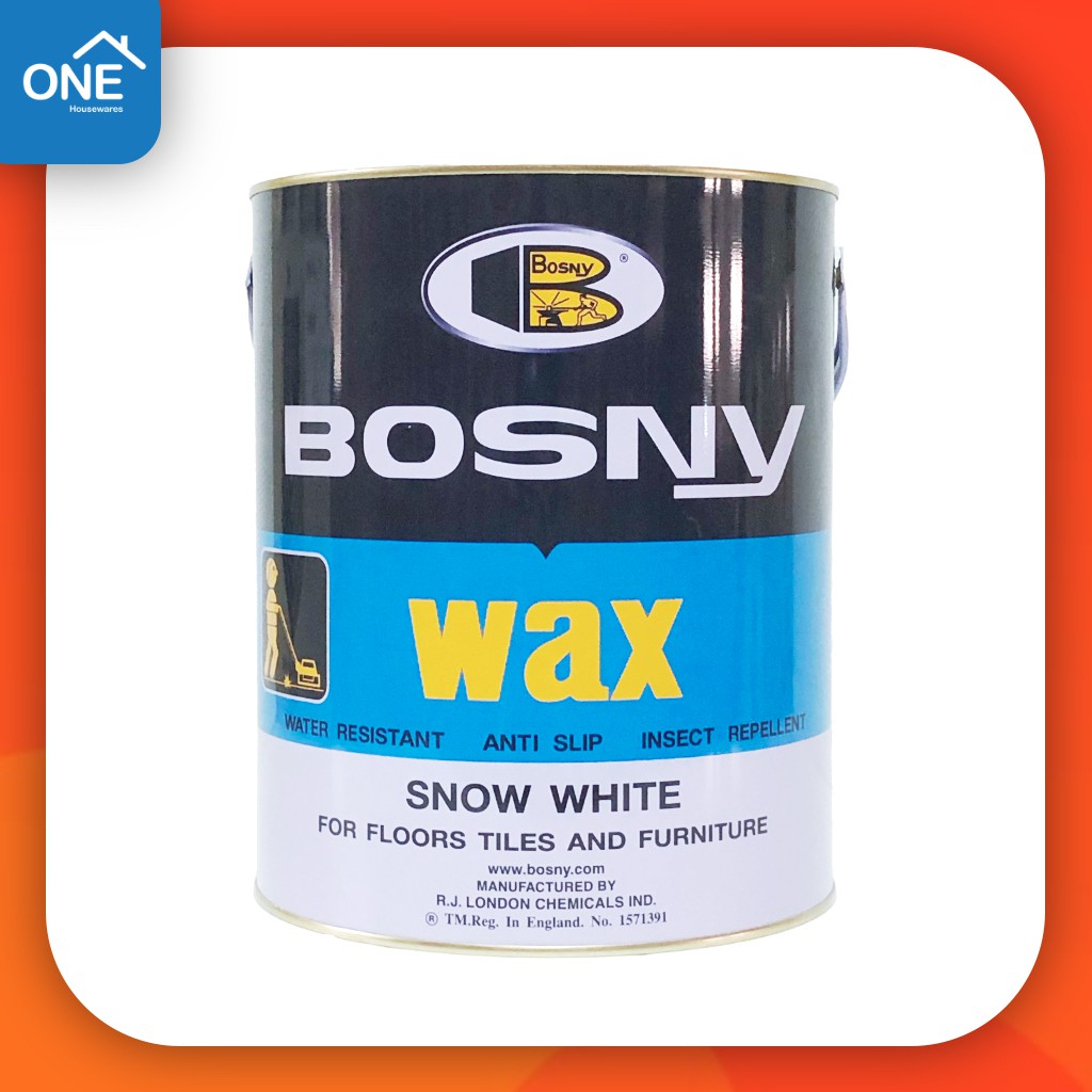 แว๊กซ์ขัดพื้น BOSNY WAX ขนาด 3.2 กก. SNOW WHITE บอสนี่ ขี้ผึ้งขัดพื้น ...