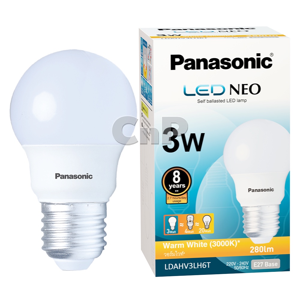Panasonic หลอดไฟ LED Bulb 3W พานาโซนิค รุ่น NEO | Shopee Thailand