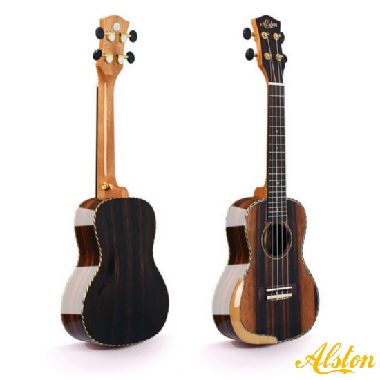 Alston Ukulele อูคูเลเล่ 24" Concert ไม้อีโบนี่ เคลือบเงา รุ่น UF-375 ...