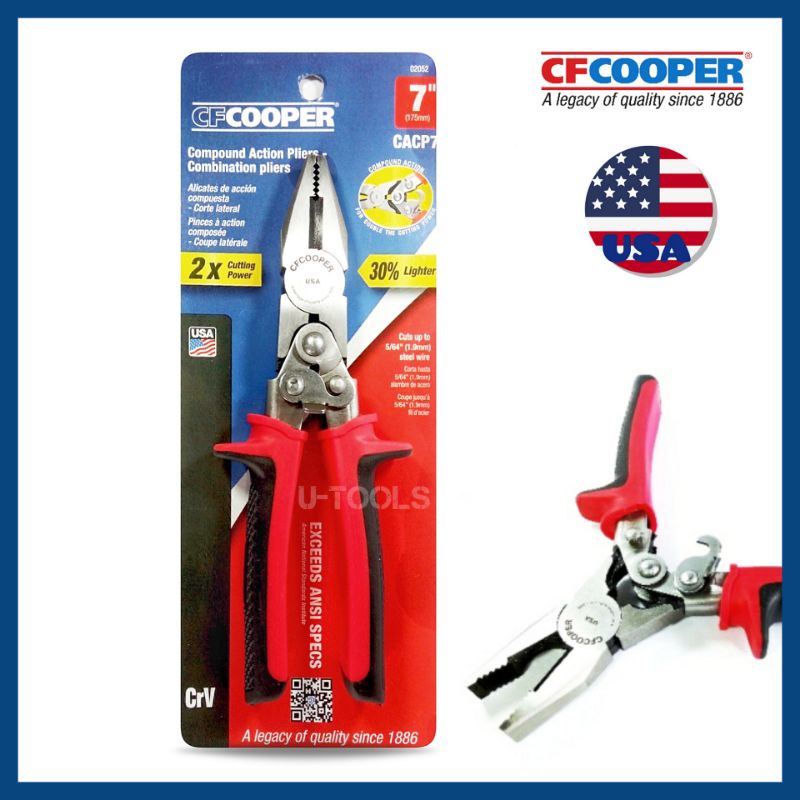คีมปากจิ้งจก 7" CF COOPER™ USA พลังตัด 2 เท่า | Shopee Thailand