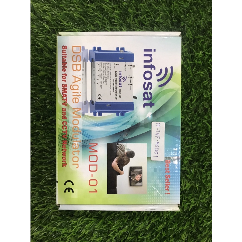 INFOSAT MOD01 MOD-01 DSB Agile Modulator 45-860 MHz.,90dBV.,220V ...
