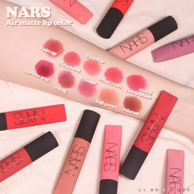 แท้💯 ลิป NARS air matte lip color 7.5ml สี Joyride, Gipsy, Shag, Surrender | Shopee Thailand