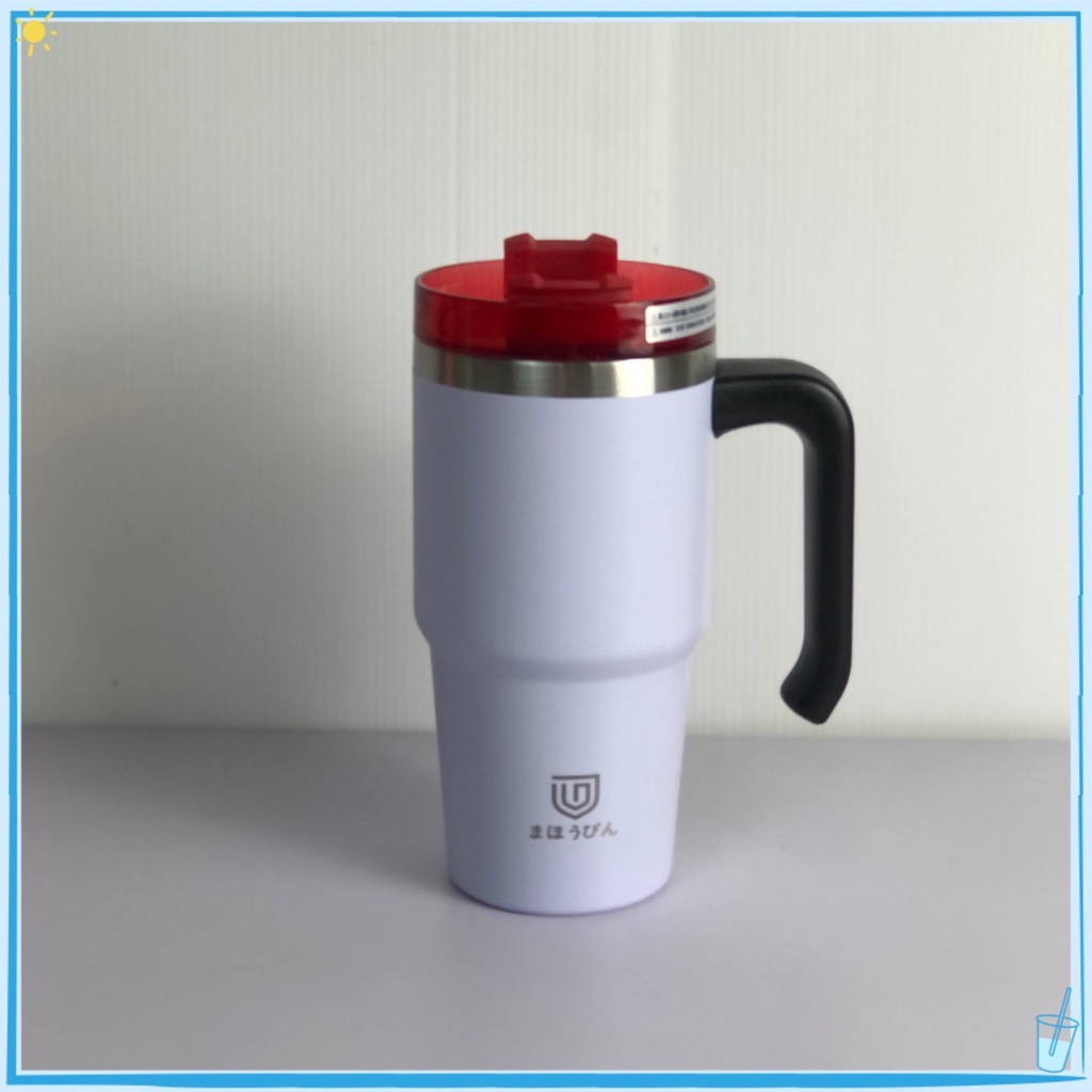 แก้วเก็บความเย็น แก้วแบบมีหูจับ พร้อมหลอด สแตนเลส304 MB8748 ขนาด 590ML | Shopee Thailand