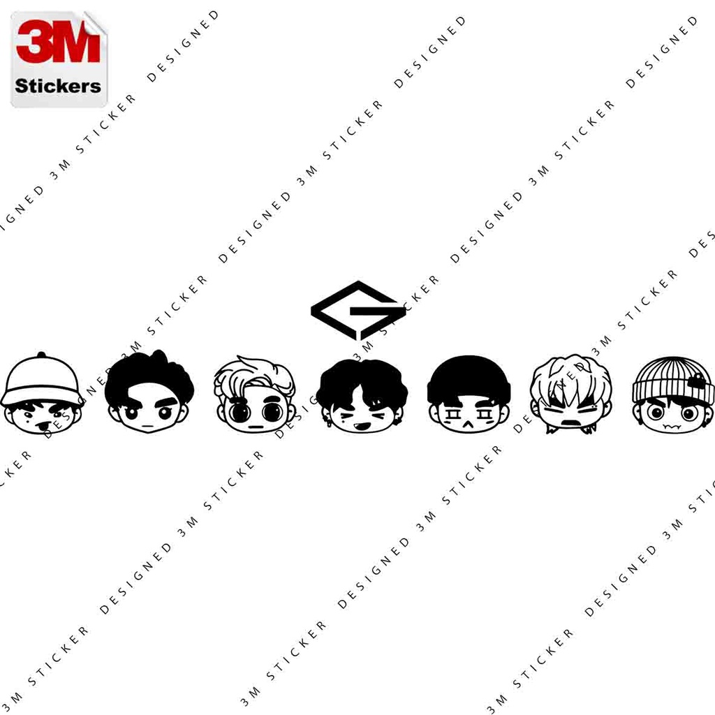 GOT 7 สติ๊กเกอร์ 3M ลอกออกไม่มีคราบกาว Removable 3M sticker, สติ๊กเกอร์ ...