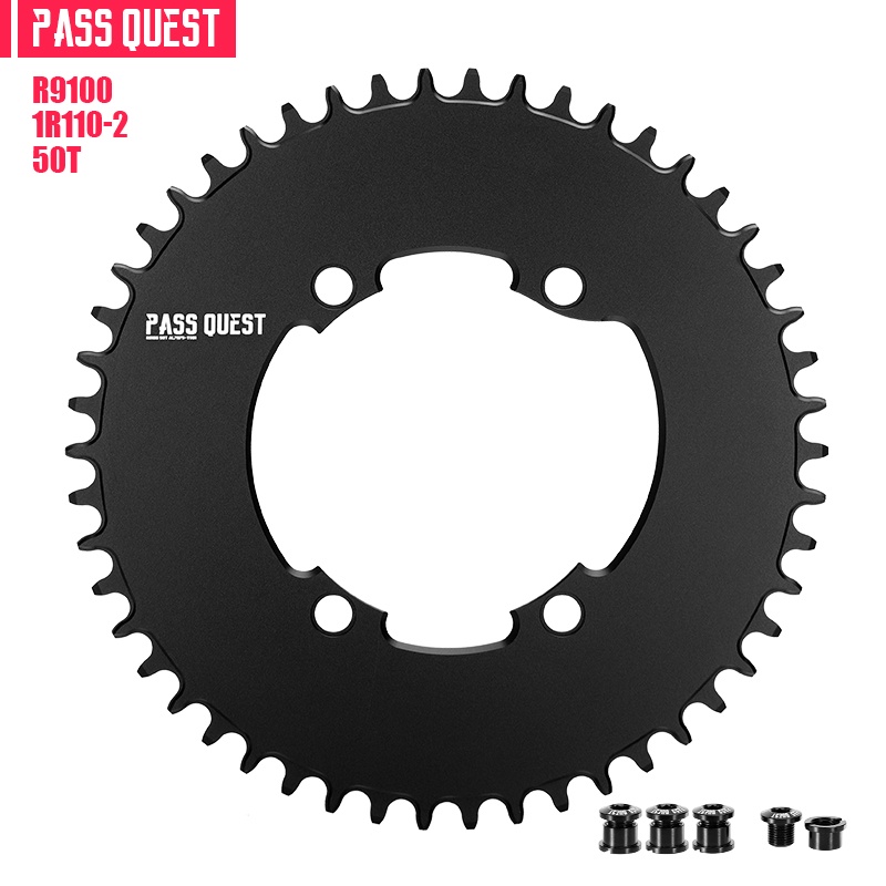 Pass QUEST R7000 R8000 DA9100 เพลาข้อเหวี่ยงโซ่จักรยาน ทรงกลม 110BCD ...