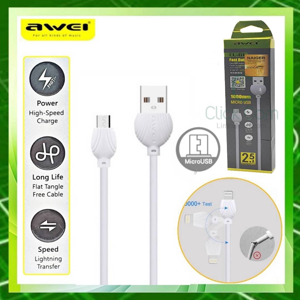 สายชาร์จ AWEI CL-61 Android 2.5A Charging High Speed Data Sync Charger ...