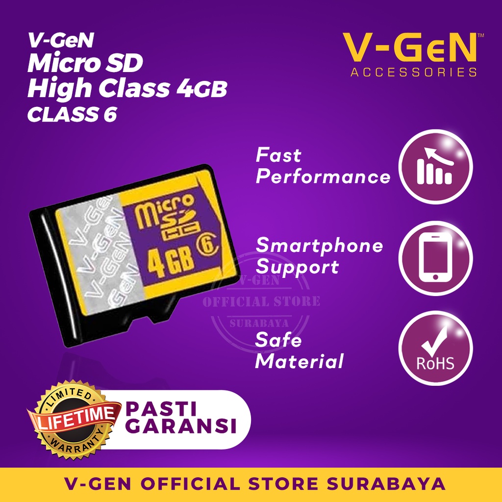 อะแดปเตอร์ Micro SD VGEN 4GB Class 6 Non | Shopee Thailand