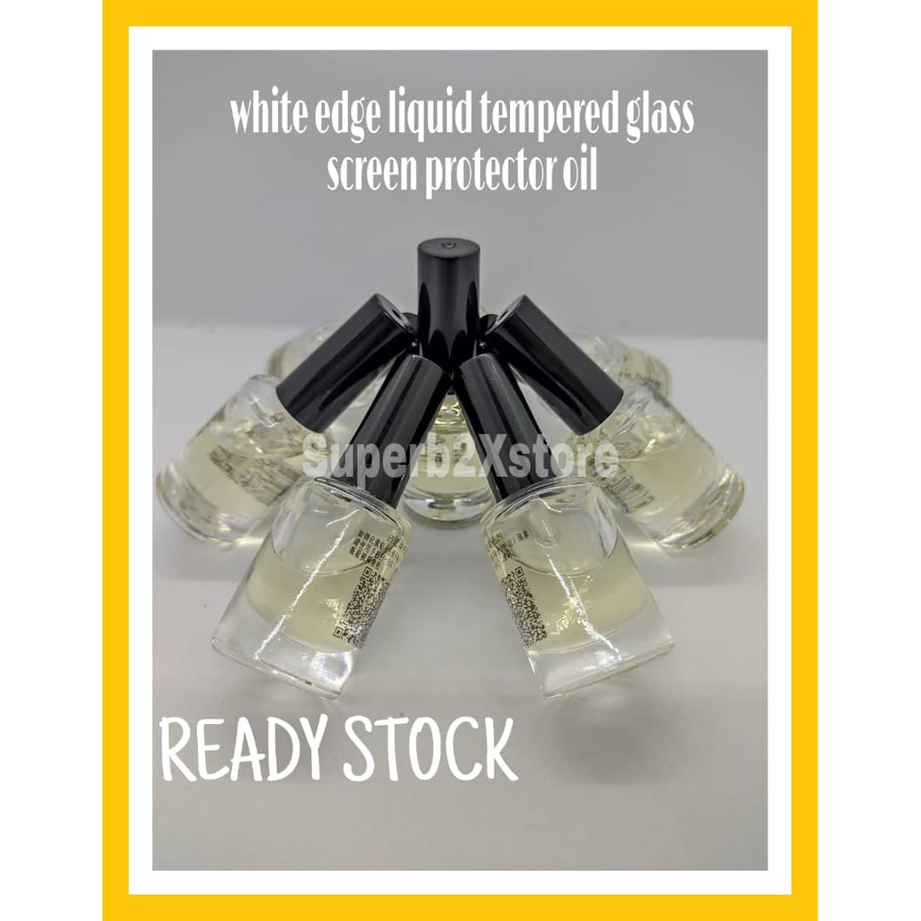 White Edge liquid Tempered Glass ฟิล์มกันรอยหน้าจอ White Edge Remover ...