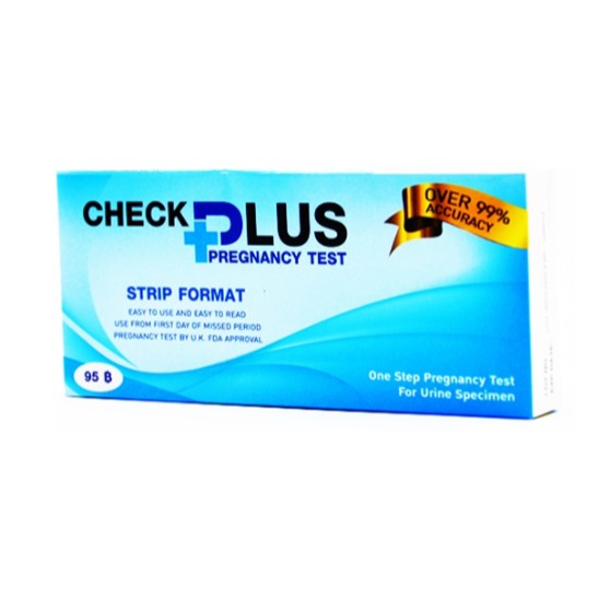 CHECK PLUS PREGNANCY TEST STRIP FORMAT ที่ตรวจการตั้งครรภ์ แบบจุ่ม ...