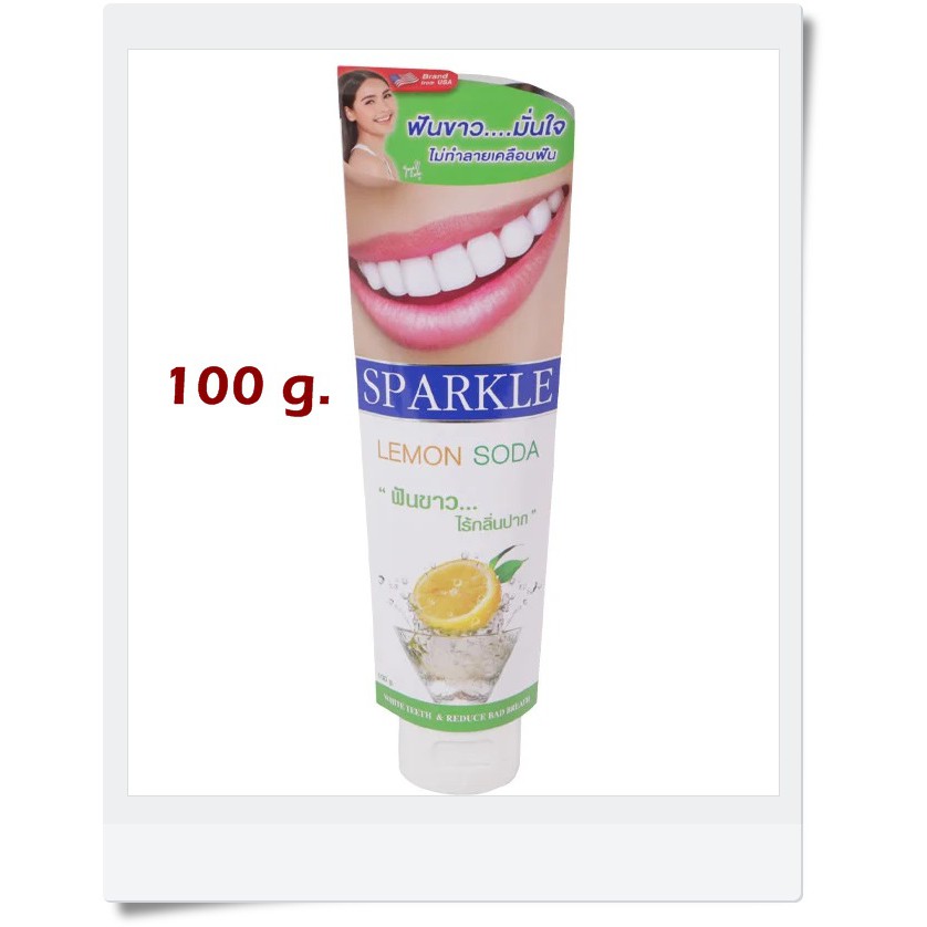 ยาสีฟัน Sparkle สูตร Double White Toothpaste Lemon Soda 100g. | Shopee Thailand