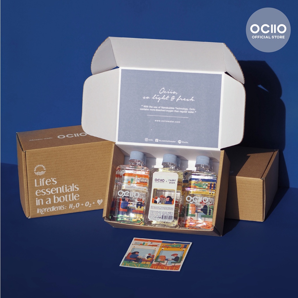 น้ำดื่มโอซีโอ Ociio Gift Set Box (6 bottles) รุ่น Chubbynida | Shopee ...