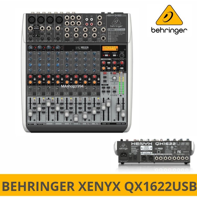 BEHRINGER XENYX QX1622USB มิกเซอร์ 16-Input 2/2-Bus Mixer | Shopee Thailand