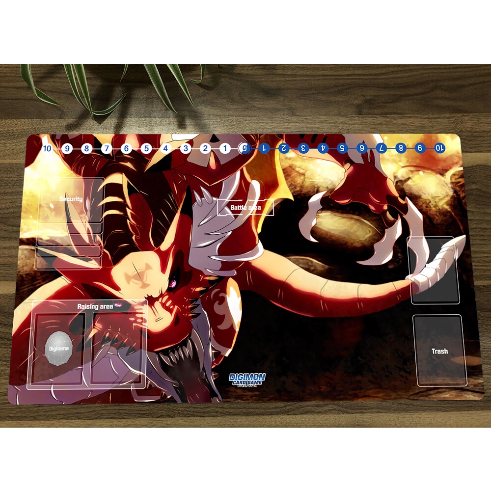 อะนิเมะ Digimon Duel Playmat Megidramon Trading Card เกมเสื่อ TCG CCG ...