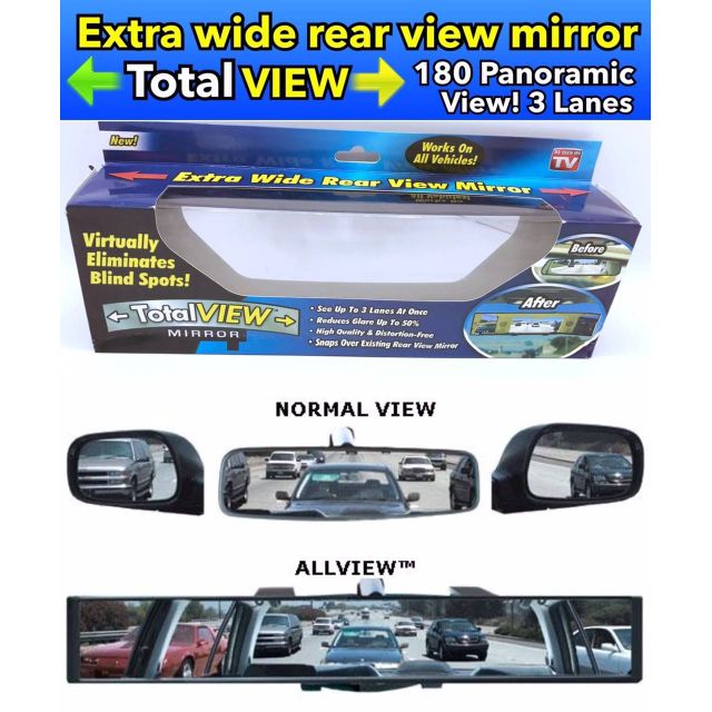 Extra Wide Rear View Mirror กระจกมองหลัง 180 องศา | Shopee Thailand