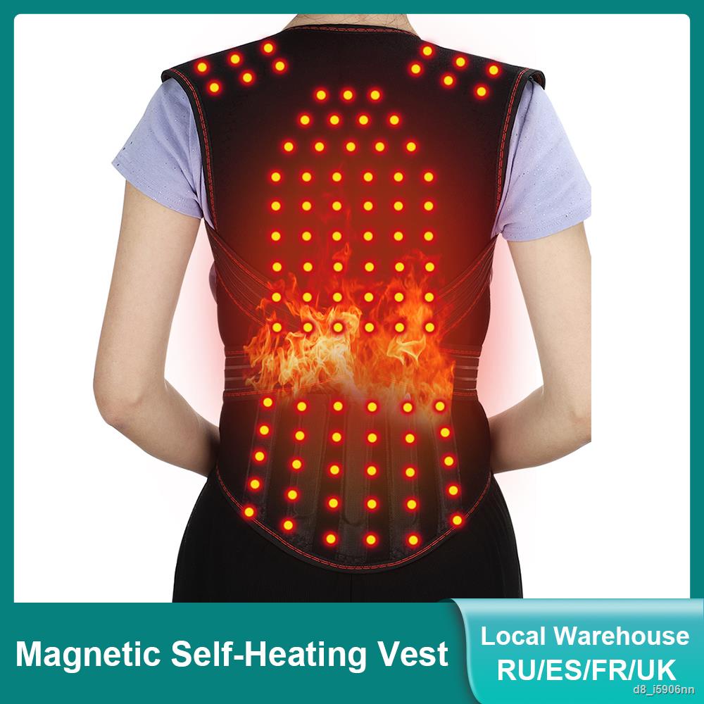 Magnetic Back Support Magnets Heating Therapy Vest Waist Brace Posture ...