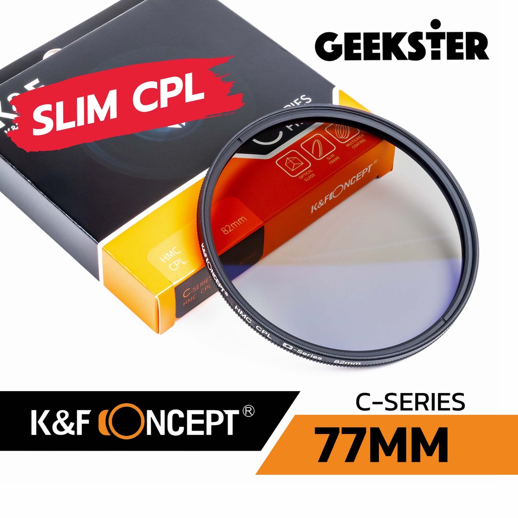 CPL ฟิลเตอร์ 77mm K&F HMC Filter / CPL KF Circular Polarizer / Polarize ...