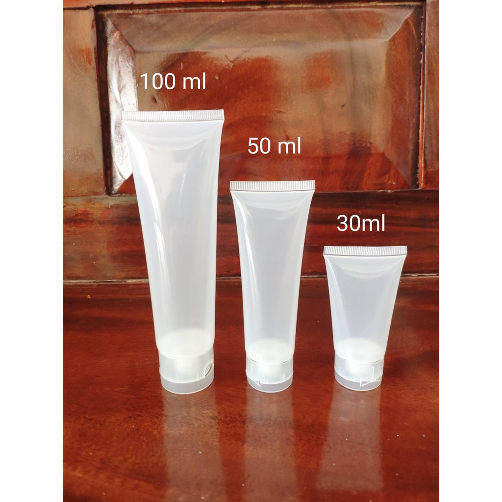 ขั้นต่ำ 10 ชิ้น ราคาถูก หลอดบีบ หลอดเจล ฝาป๊อกแป๊ก ขนาด30ml 50ml 100 ml หลอดใส่ซอสต่าง ๆ หลอดใส่ ...