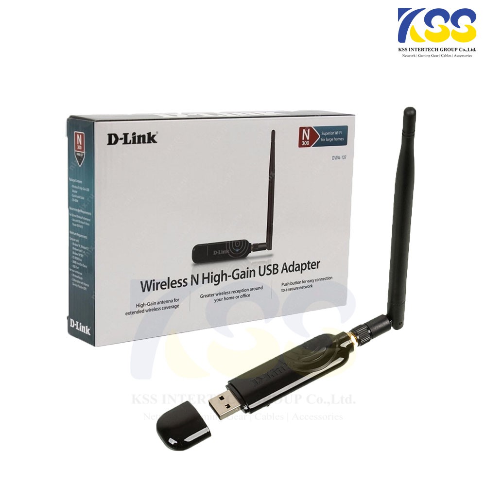 D-link DWA-137 USB Wireless High-Gain N300 การรับประกัน : Lifetime ...