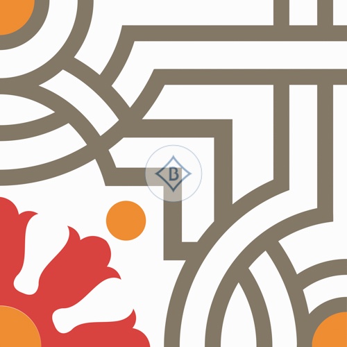 กระเบื้องปูพื้นลายโบราณ Blezz เนื้อแกรนิตโต้ CA-003 By.thethreetouch | Shopee Thailand