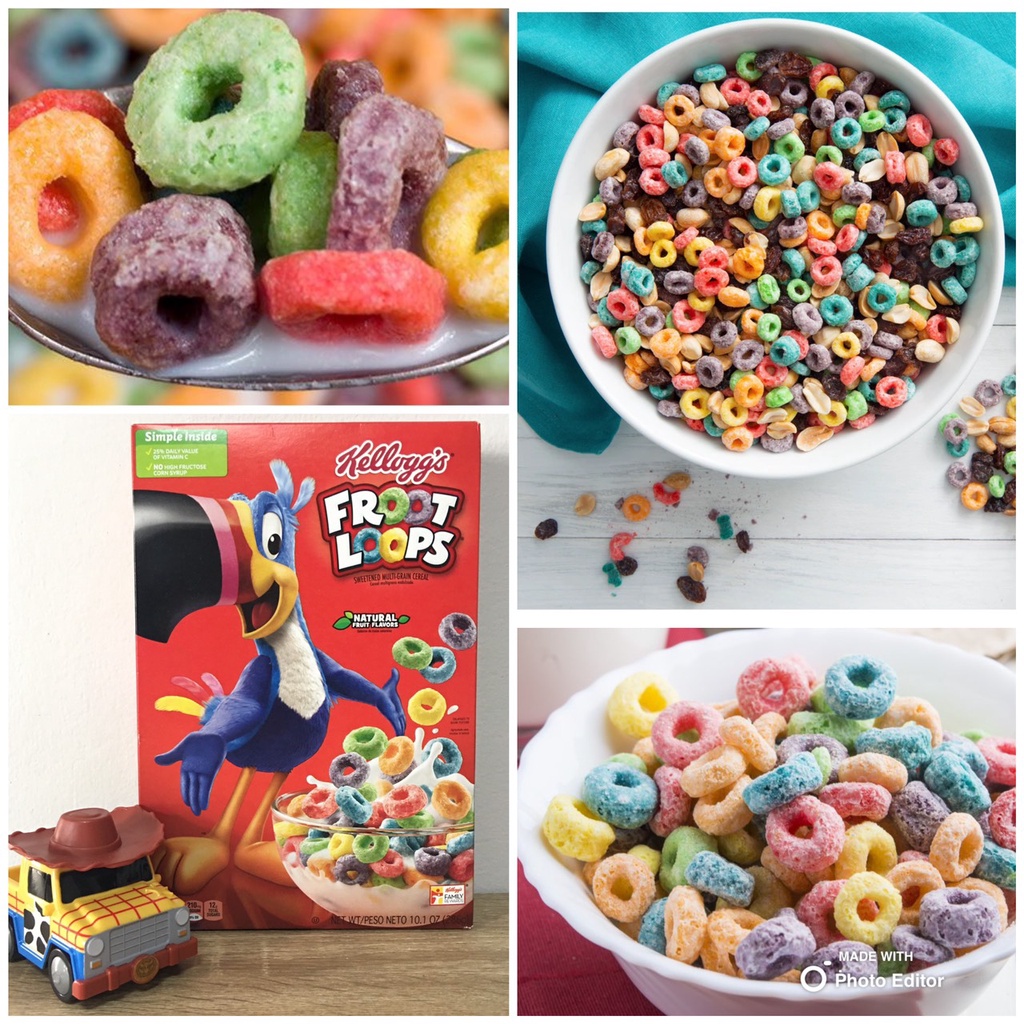 เคลล็อกส์ ฟรูท ลูปส์ Kellogg's Froot Loops (USA) 286g. ลอทใหม่ Exp 2022 ...