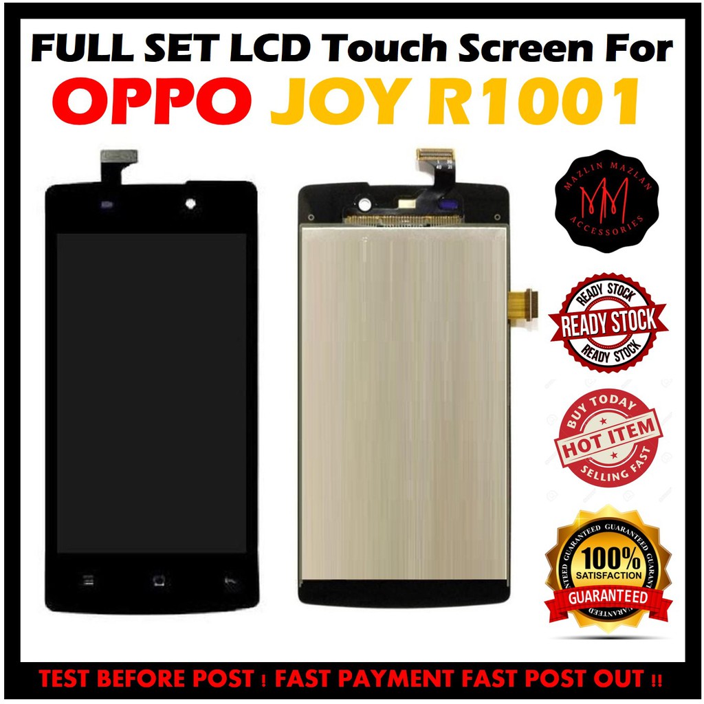 ชุดหน้าจอสัมผัส LCD แบบเต็มจอ สําหรับ OPPO JOY R1001 + กระจกนิรภัย ...