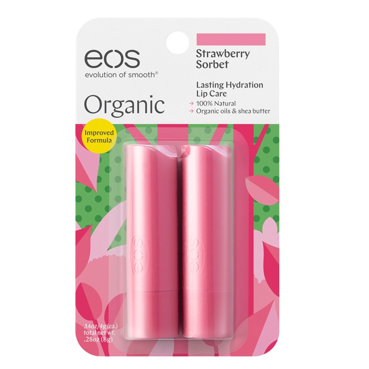 พร้อมส่ง!! แพ็ค 2แท่ง EOS stick lip Strawberry Sorbet แท้ 🇺🇸 USA ขายโดย ...