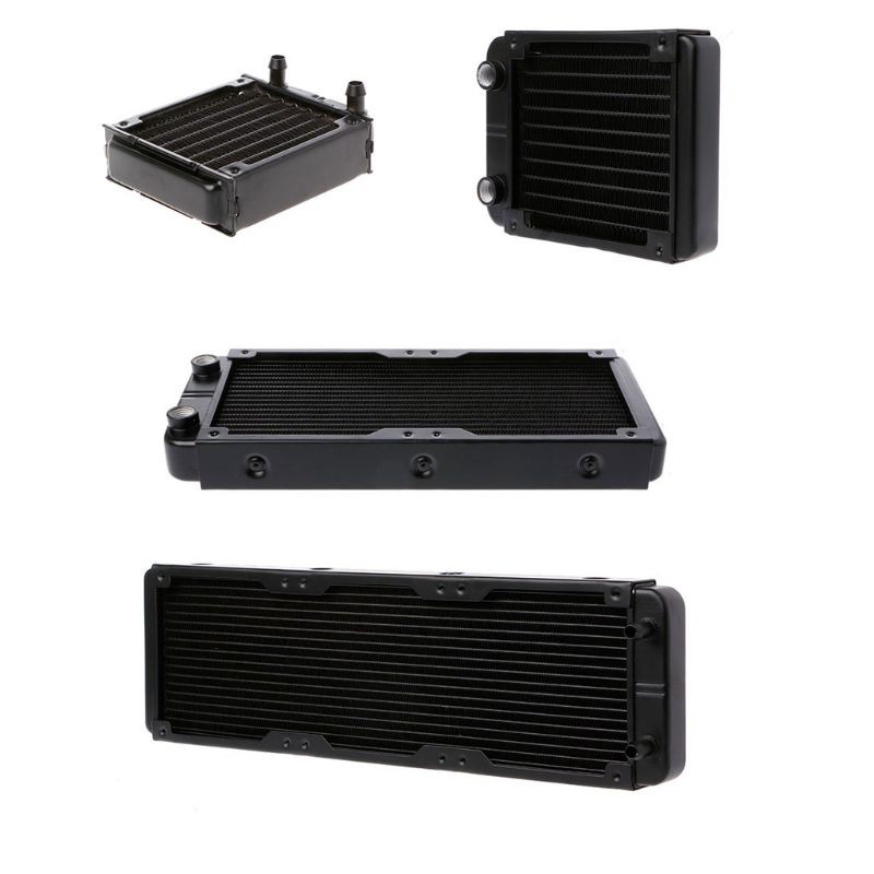 Aluminum Computer Radiator Water Cooler 10 Tube CPU Heat Sink Exchanger ...