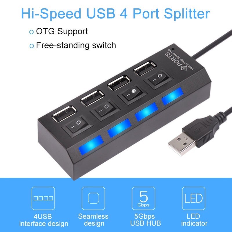 USB HUB Combo Splitter 4 Port | Shopee Thailand