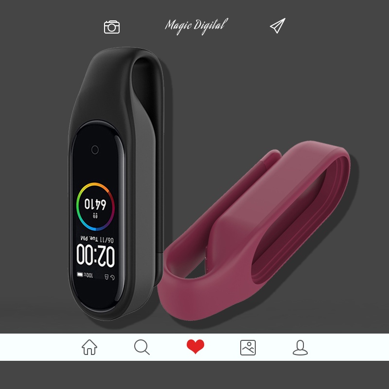 เหมาะสําหรับ Xiaomi Mi Band 7/7nfc/6/6nfc/5/5nfc/3/3nfc Universal Clip Silicone Mi Smart Band ...