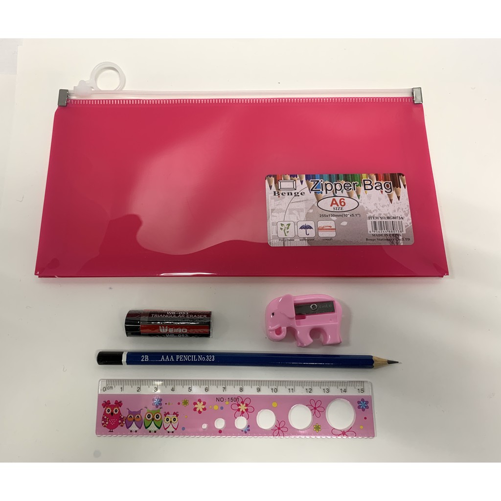 ชุดเครื่องเขียน(ชุดทำข้อสอบ) ประกอบด้วย ซองซิบขนาดA6,ดินสอ2B,ไม้บรรทัด ...