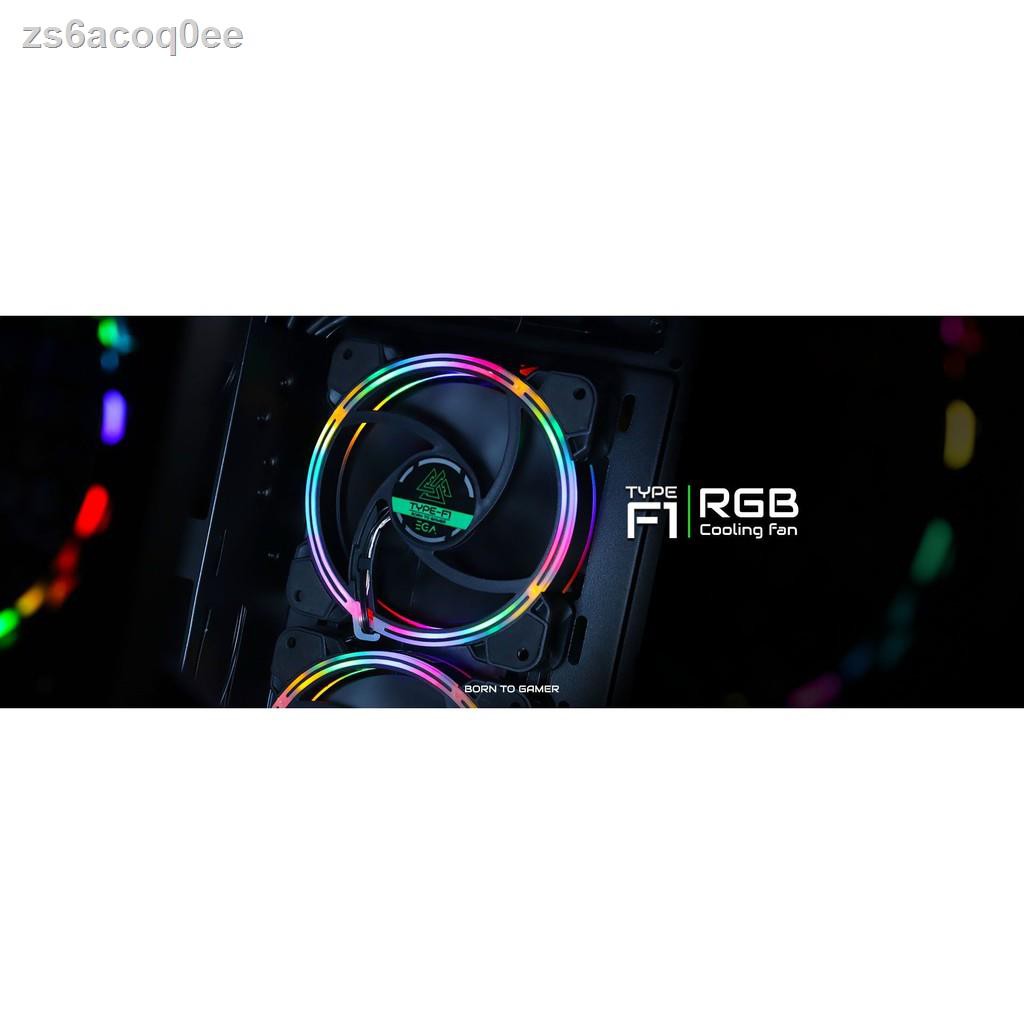 ☞พัดลมเคส RGB EGA Type F1 F2 Cooling FAN PC 120mm พัดลมคอมพิวเตอร์ ...