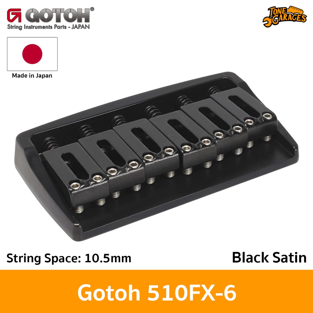 Gotoh 510FX-6 Fixed Bridge 10.5mm ฟิกบริดจ์ หย่อง กีต้าร์ไฟฟ้า Made in ...