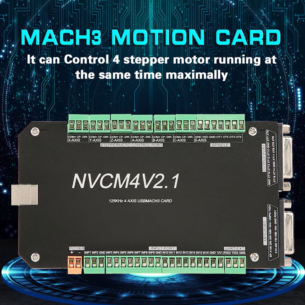 Nvcm 6 Axis Cnc Controller Mach3 Usb บอร์ดอินเตอร์เฟสสําหรับมอเตอร์สเต็ปเปอร์ | Shopee Thailand
