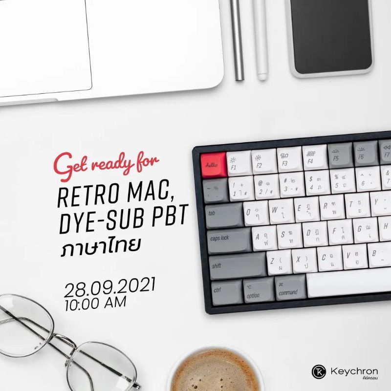 Keychron OEM profile PBT retro keycap set (K4) ภาษาไทย | Shopee Thailand