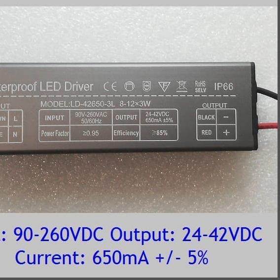ไดร์เวอร์ 3W 650mA 8-12x3W PF 0.95 WP ไดร์เวอร์ Led | Shopee Thailand