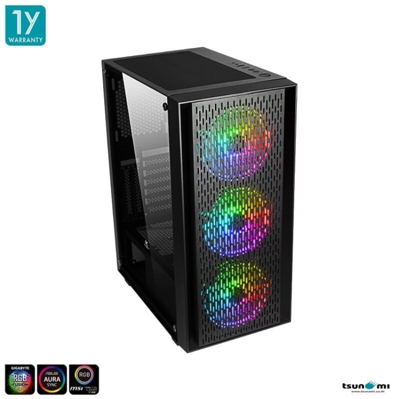 Tsunami Galaxy G17 ARGB Tempered Glass ATX Gaming Computer Case ...