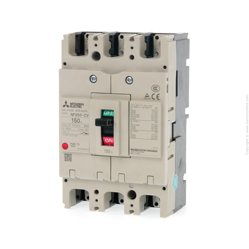 เบรกเกอร์ 150A 3P MITSUBISHI NF250-CV | Shopee Thailand
