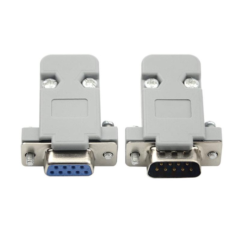 DB9 connector male - female with plastic case | Shopee Thailand