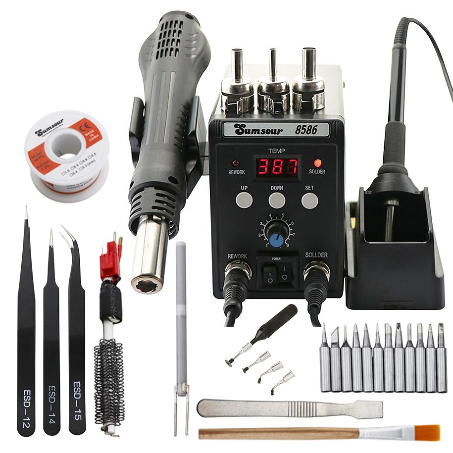 Sumsour 8586 หัวแร้งบัดกรี SMD BGA เครื่องมือซ่อมแซมงานเชื่อม | Shopee ...
