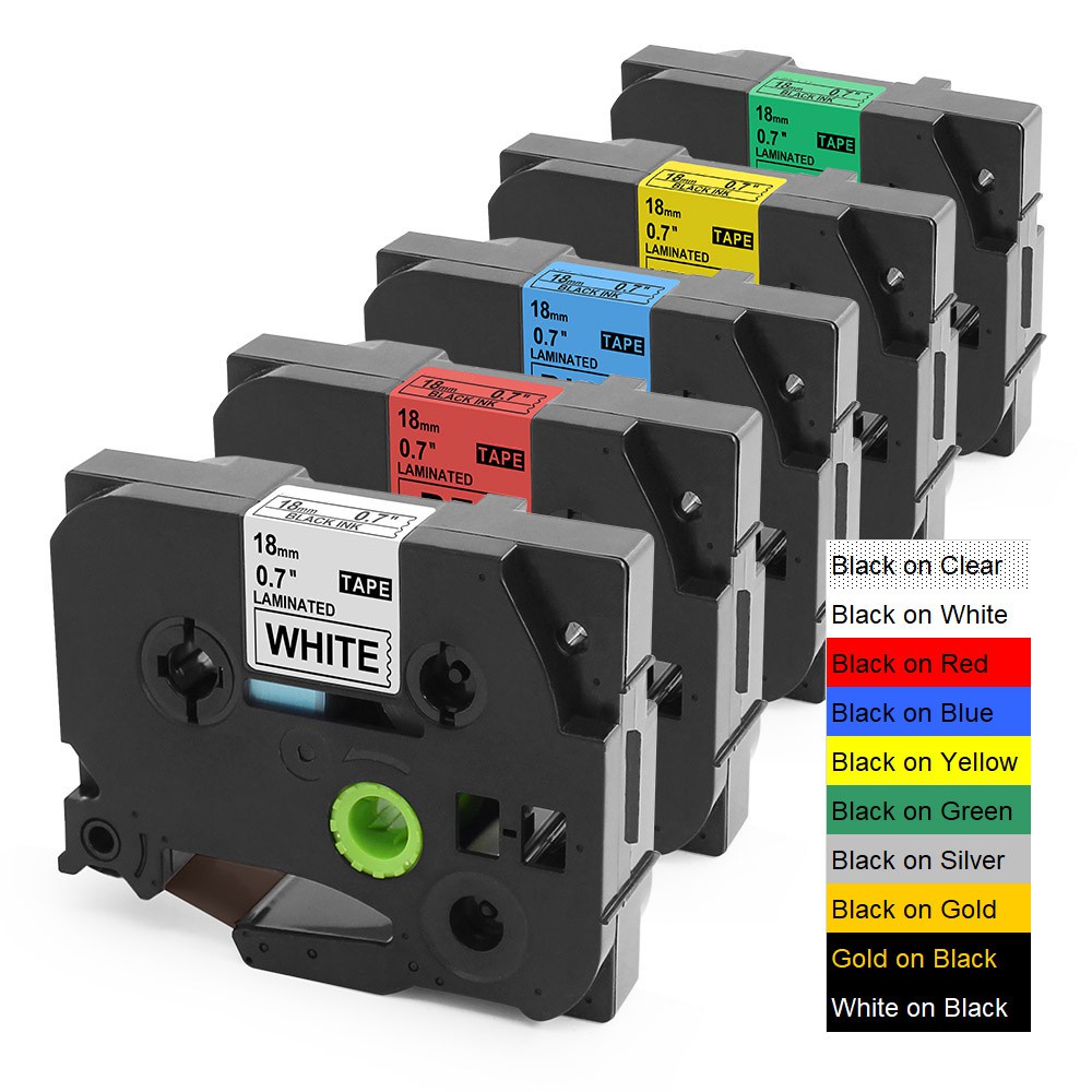 เทปฉลากสัมผัส ขนาด 18 มม. 0.7 นิ้ว สําหรับ Brother TZ TZe-241 TZe241 ...