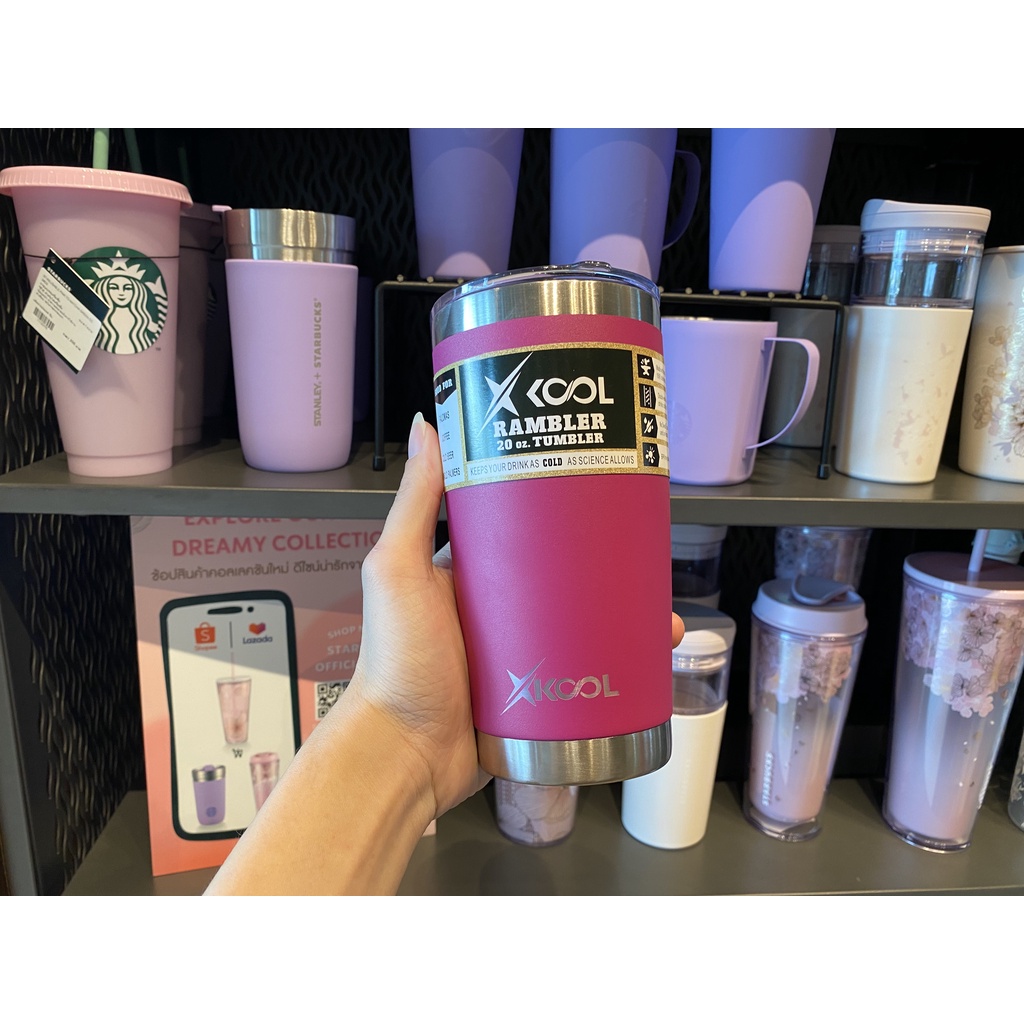 Xkool แก้วขนาด 20oz 30ozสีพื้นเก็บอุณหภูมิความเย็น,ร้อน สแตนเลส304Free!!ยางลองแก้วไม่มีไอน้ำเกา ...