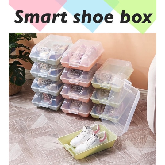 Smart shoe box กล่องใส่รองเท้า กล่องช่วยจัดเก็บรองเท้า | Shopee Thailand