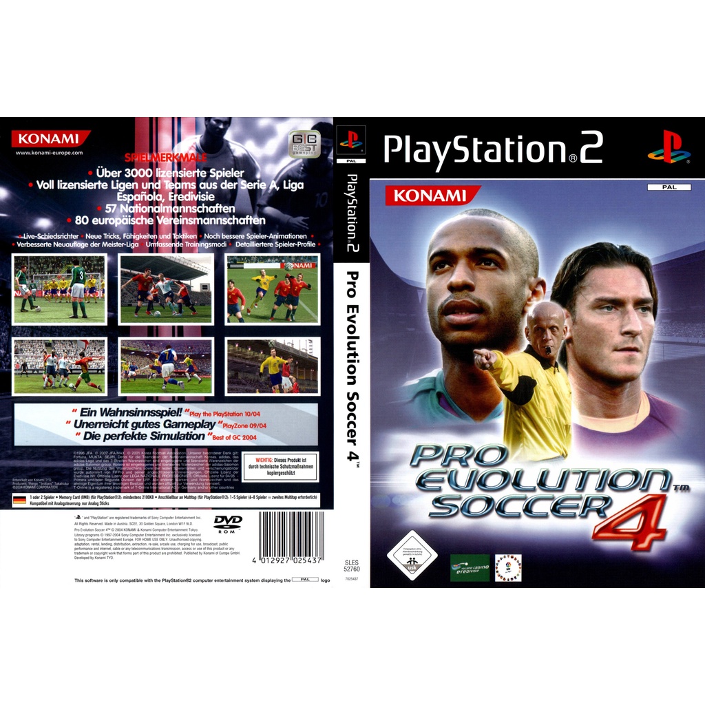 Pro Evolution Soccer 4 แผ่นเกมส์ PS2 | Shopee Thailand