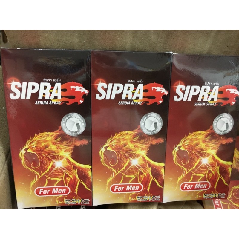 SIPRA serum spray ซิปร่า สเปรย์ ชะลอการหลั่งท่านชาย ใช้ทา และนวด ของลับท่านชาย ก่อนออกรบ 15-20 ...