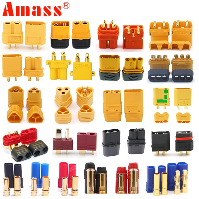 ปลั๊กเชื่อมต่อ Amass XT90S XT90 XT60 XT60H XT30 MR30 MR60 MT30 MT60 XT60I XT60W XT60PW XT30PW T ...